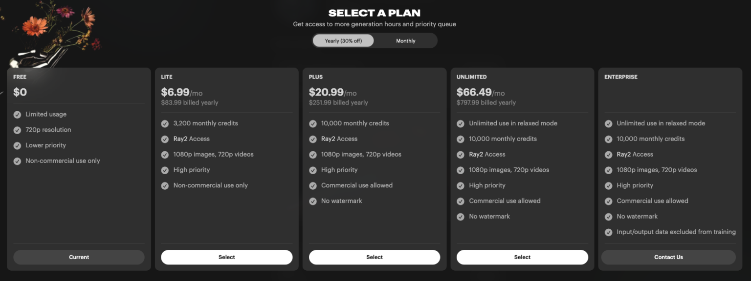 Luma Dream Machine(ルマ ドリームマシーン) | 生成AIサービス一覧